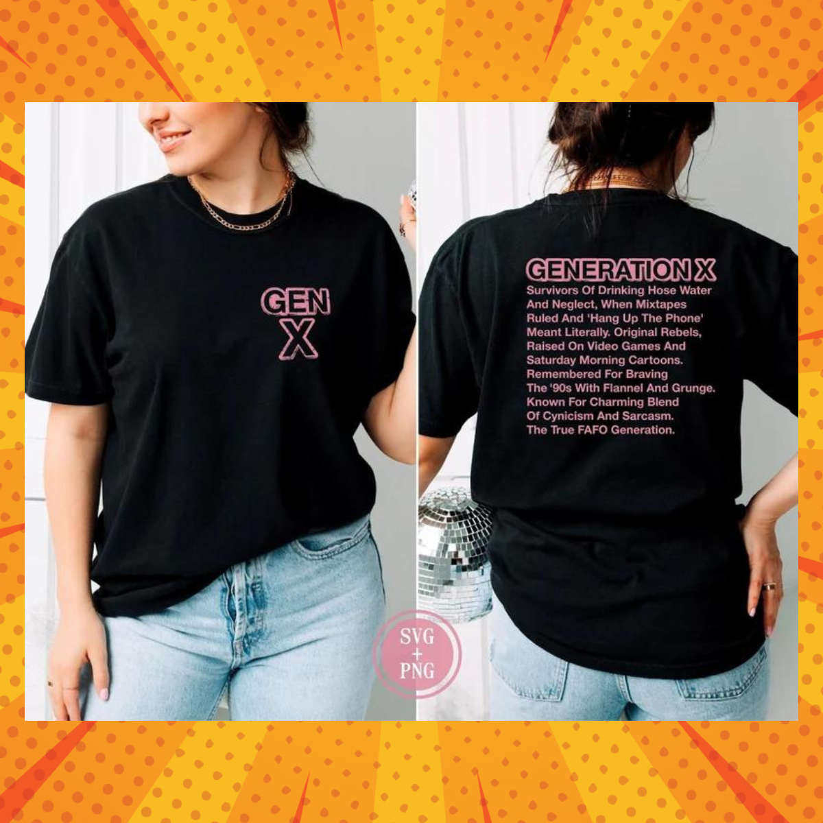 Gen X Pink Front & Back